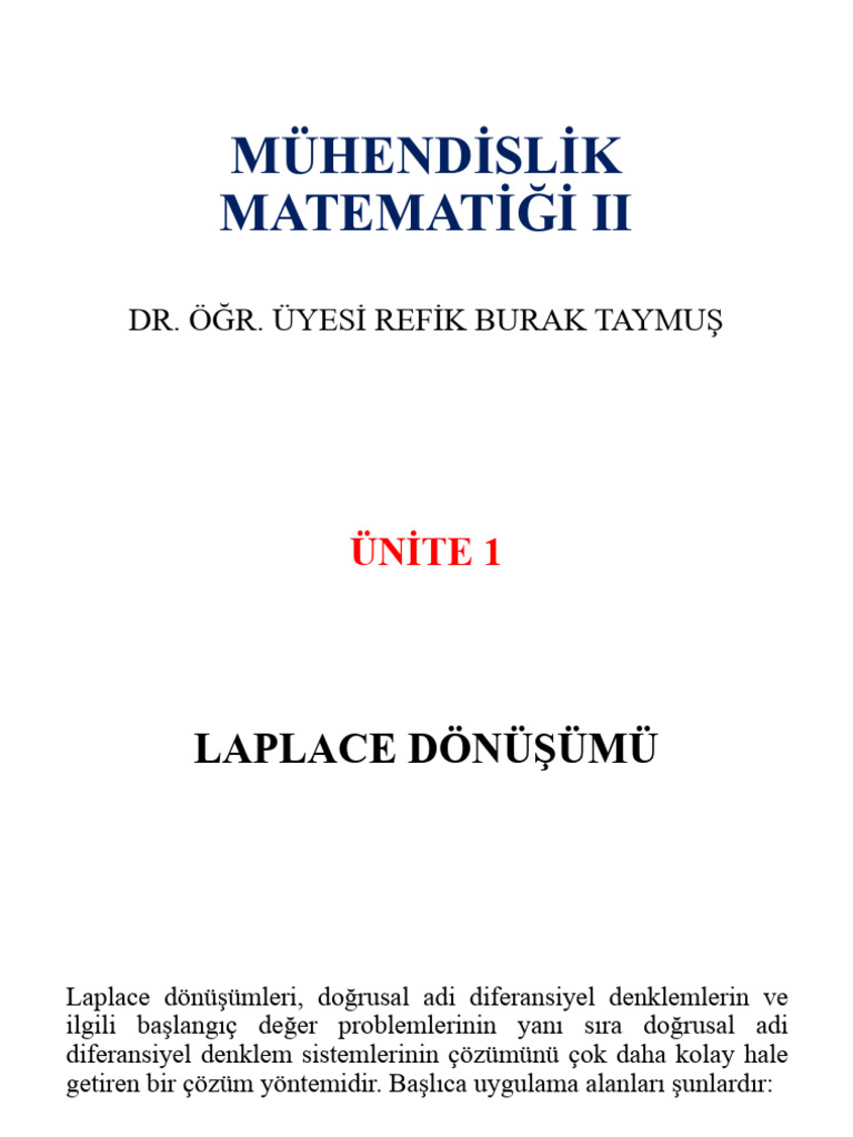 Laplace Transform Pdf