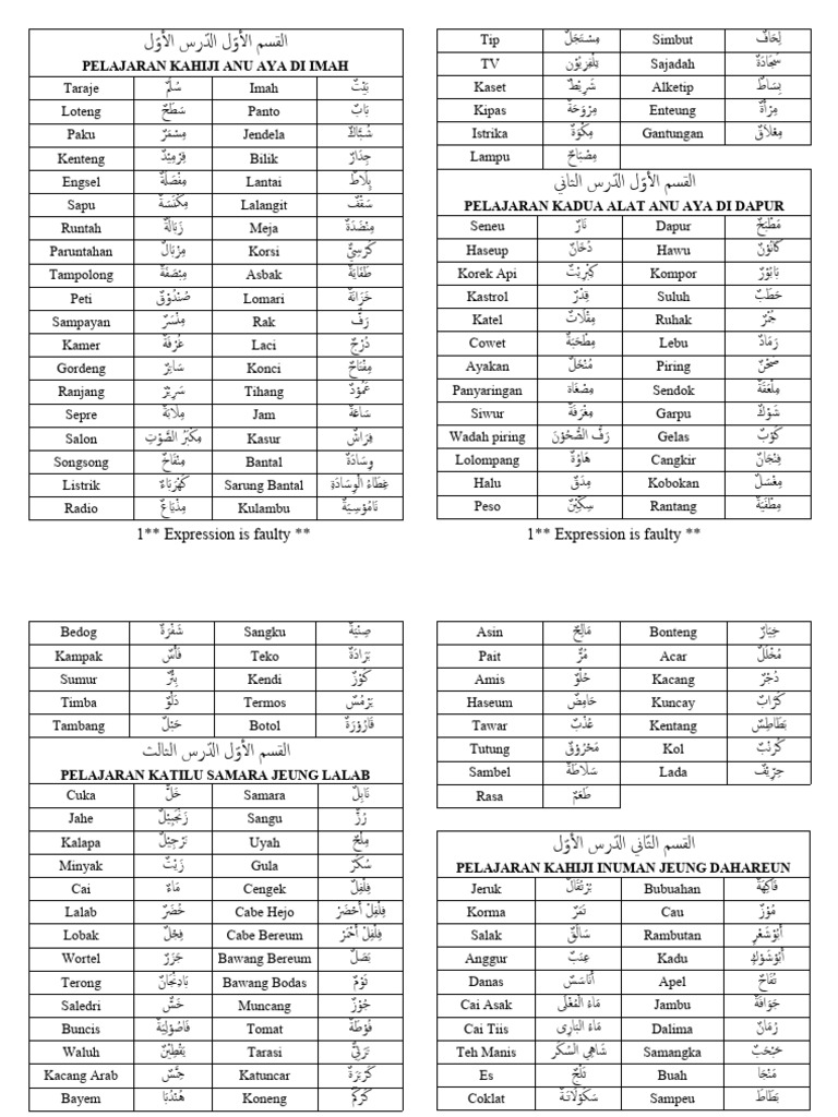 Kosa Kata Arab | PDF