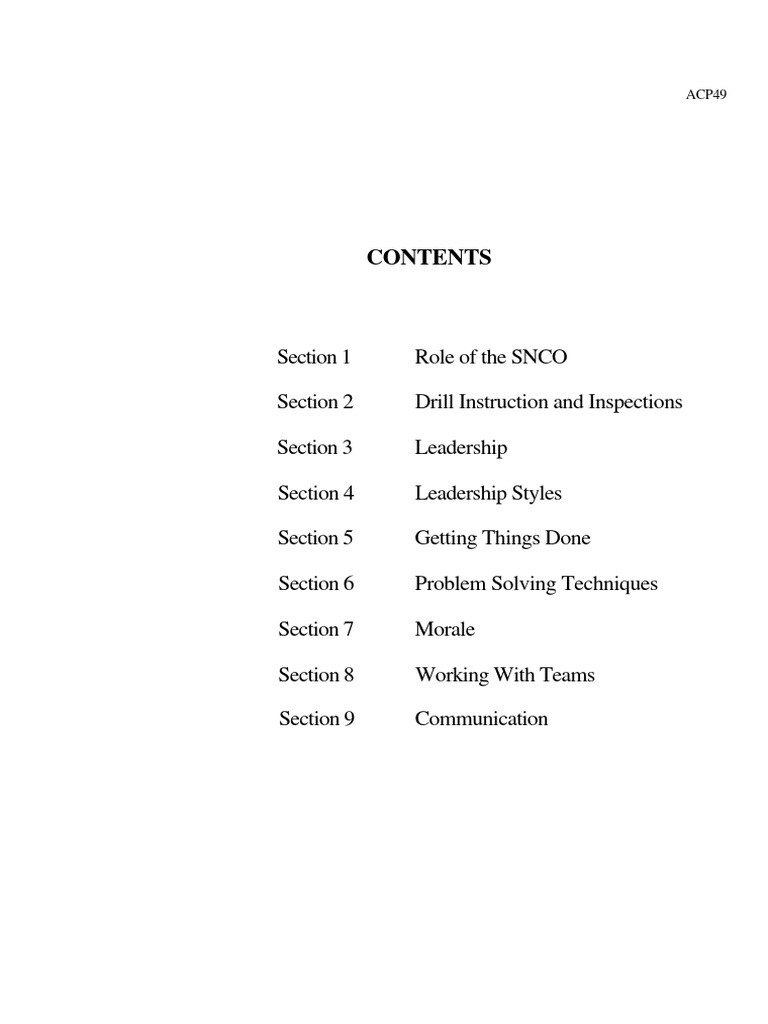 SNCO Role and Responsibilities Guide | PDF | Non Commissioned Officer ...