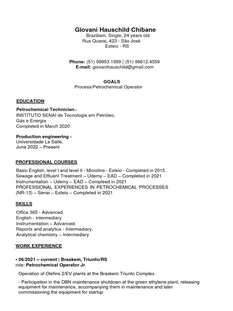 Giovani Hauschild Chibane - English | PDF