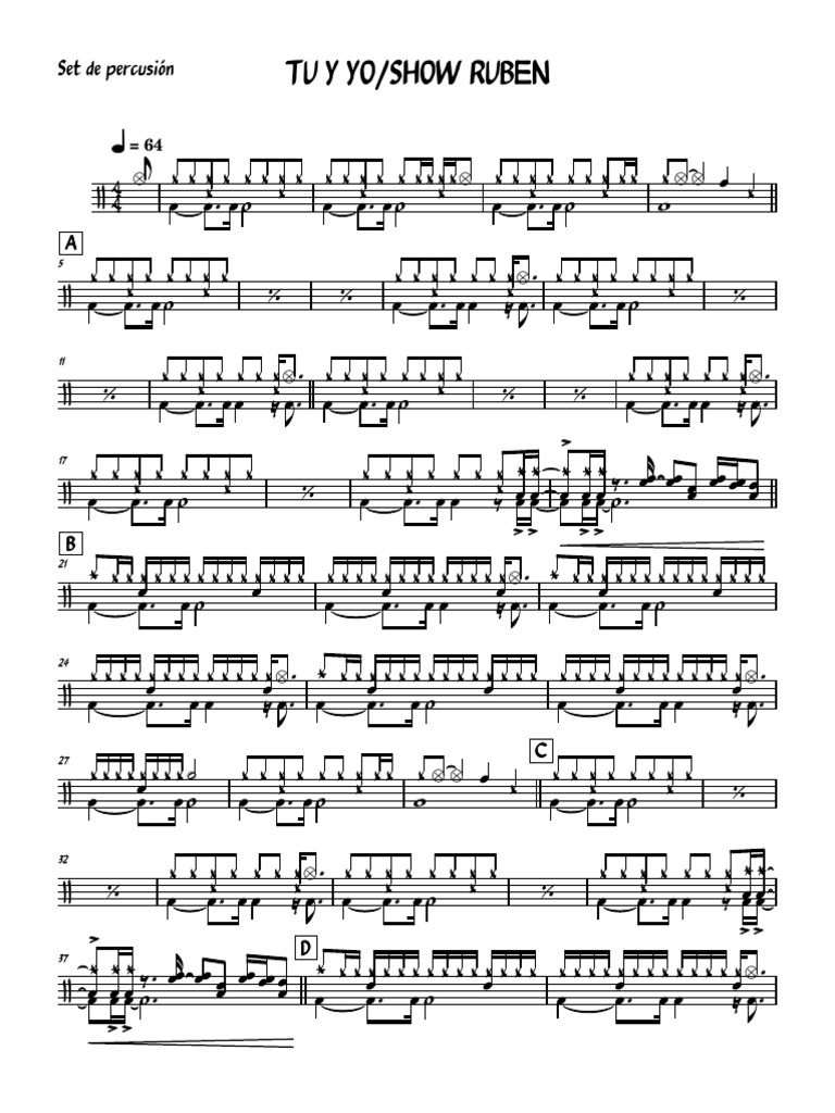 TU Y YOSHOW RUBEN-Set - de - Percusión | PDF