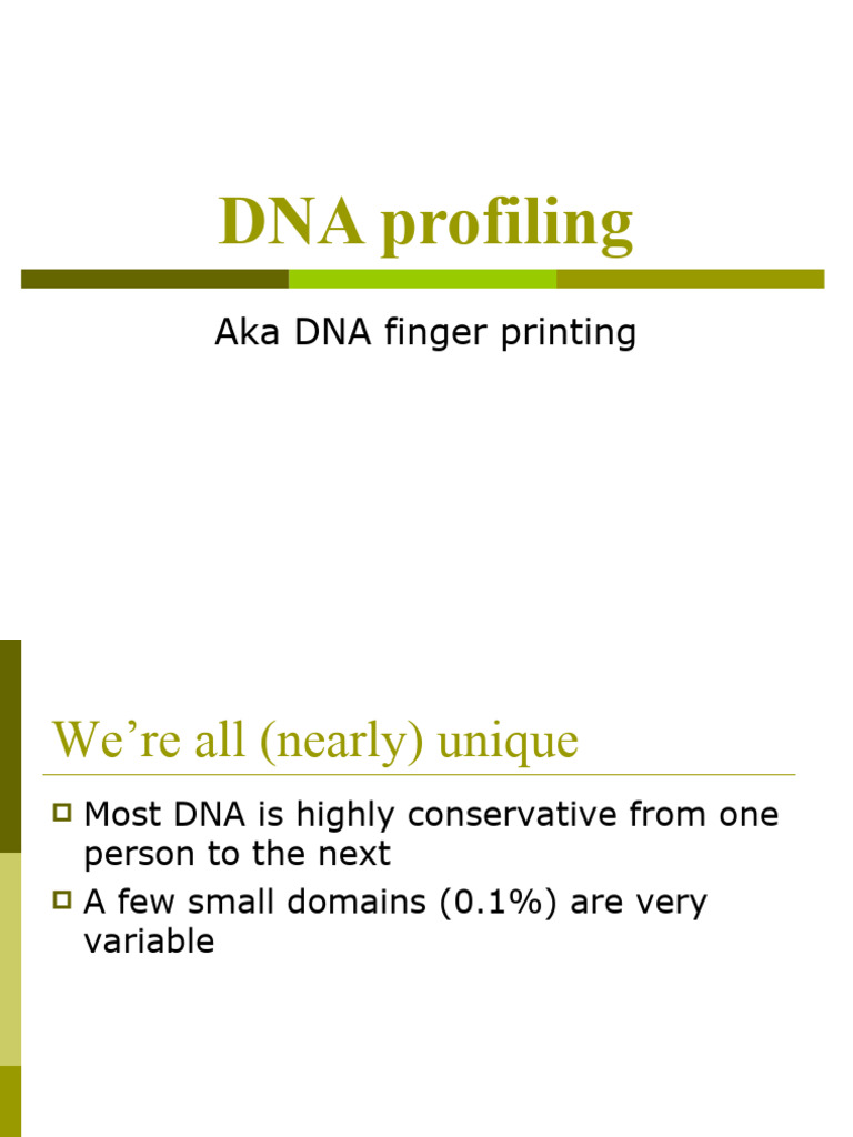 DNA_PROFILING | PDF | Microsatellite | Dna Profiling