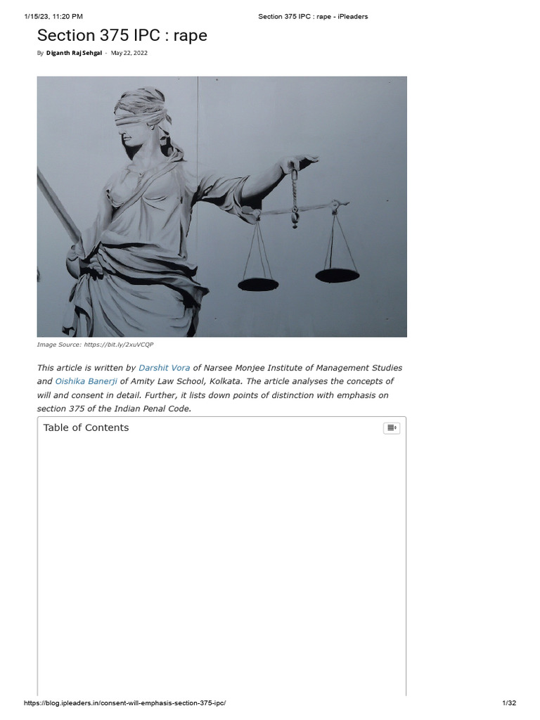 Section 375 IPC - Rape - Ipleaders | PDF | Rape | Consent