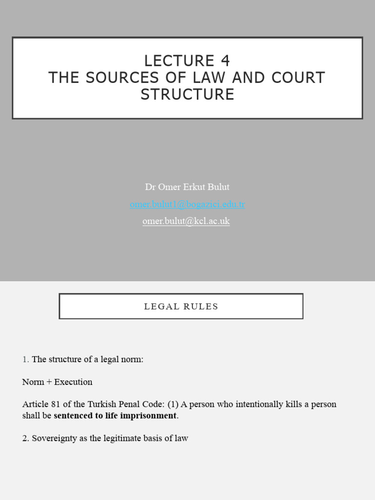 Sources of Law and Court Structure in Turkey | PDF | Constitution | Decree