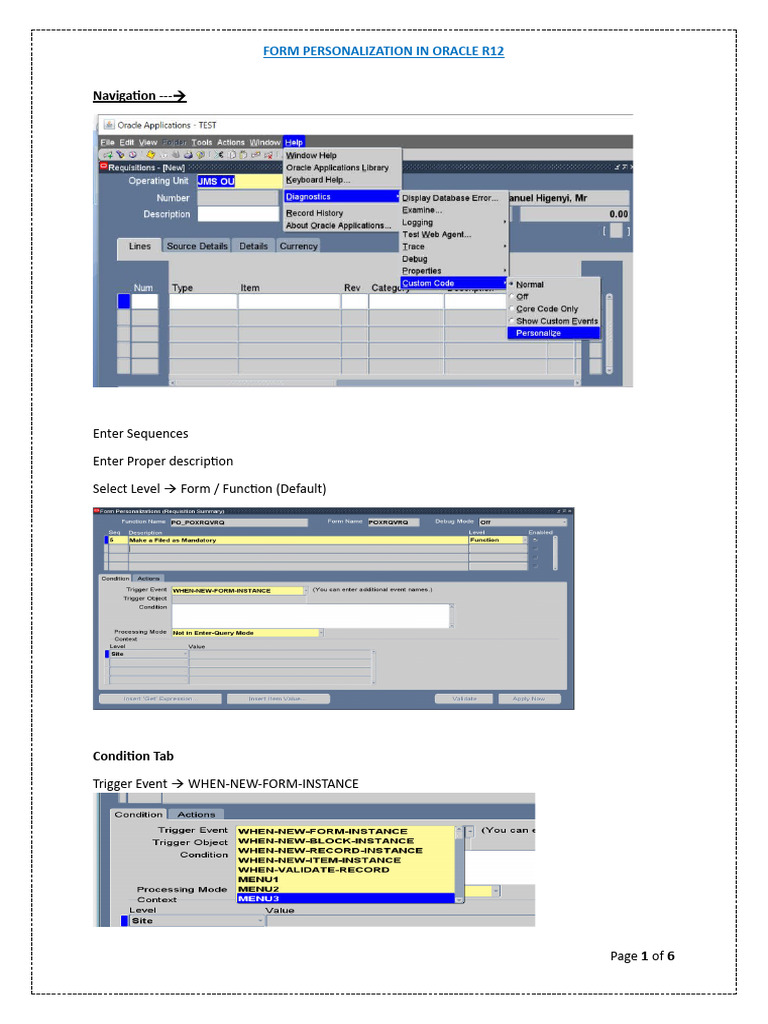 Form Personalization | PDF
