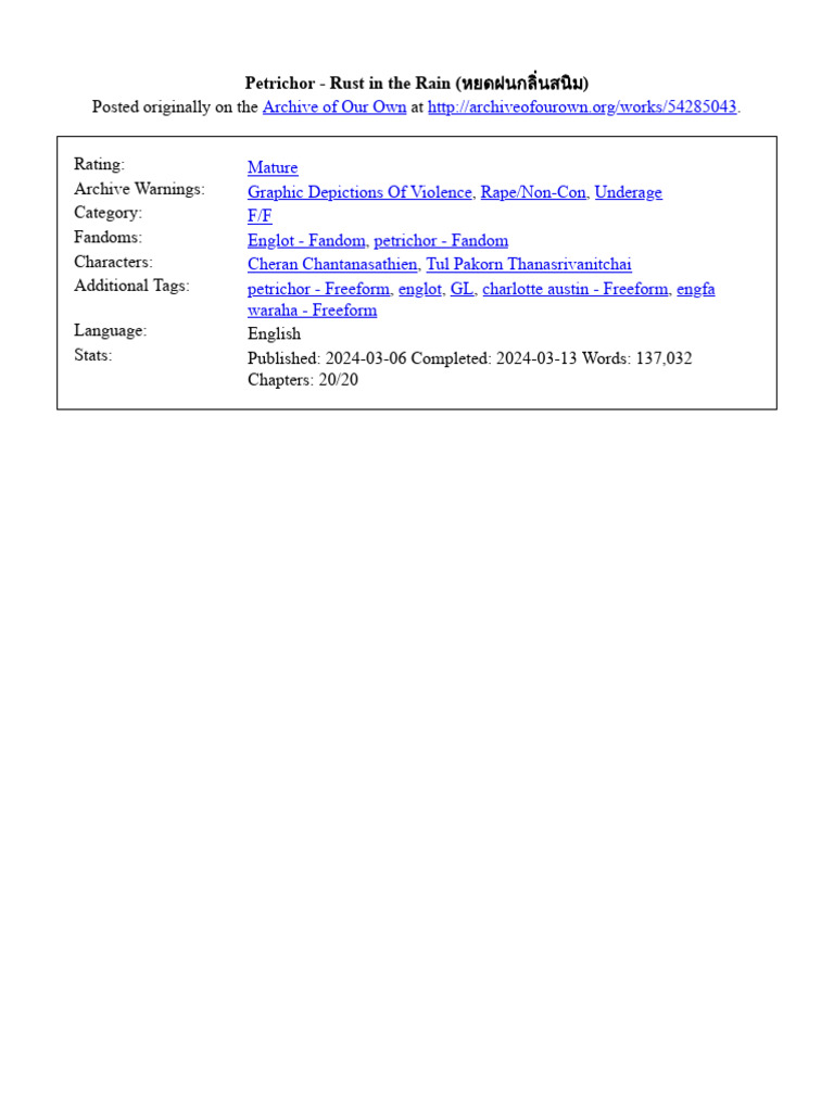 Petrichor - Rust in The | PDF | Autopsy | Forensic Science