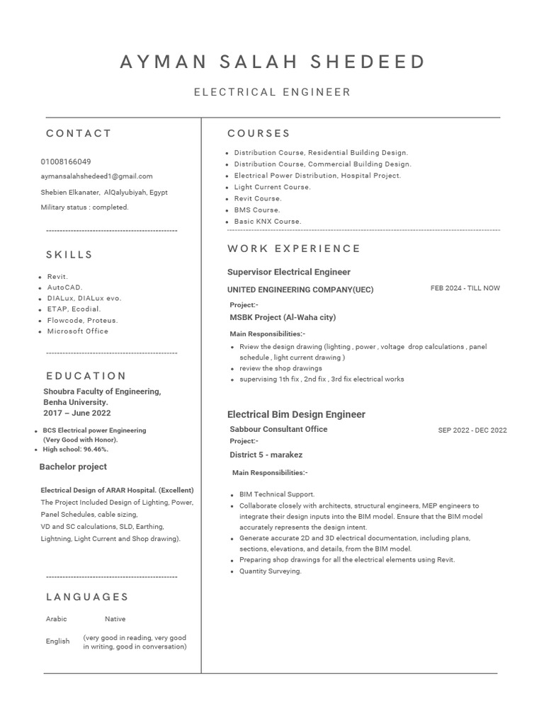 Electrical Engineering Portfolio | PDF | Building Information Modeling | Autodesk Revit