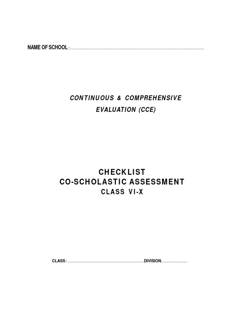 co-scholastic-register | PDF | Social Skills | Empathy