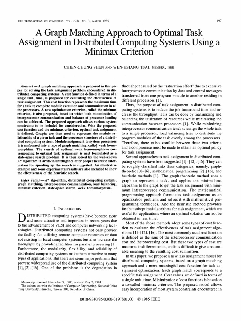 Graph Matching for Task Assignment Optimization | PDF | Graph Theory ...