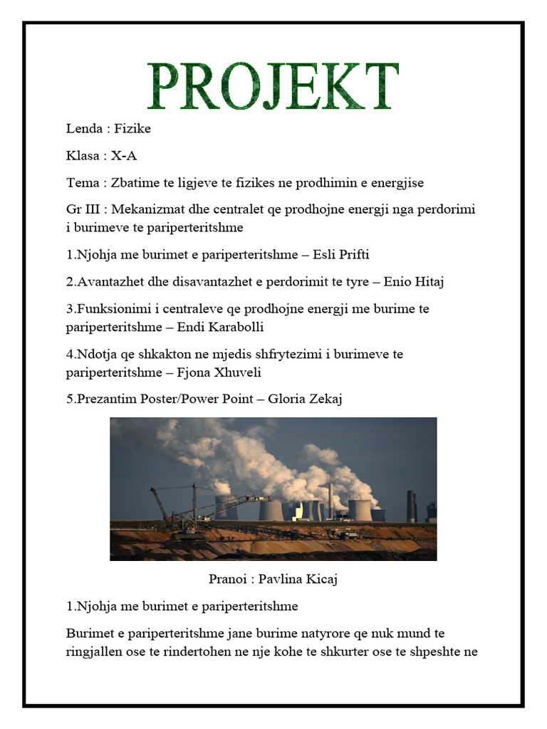 Fizika 10 Projekt | PDF