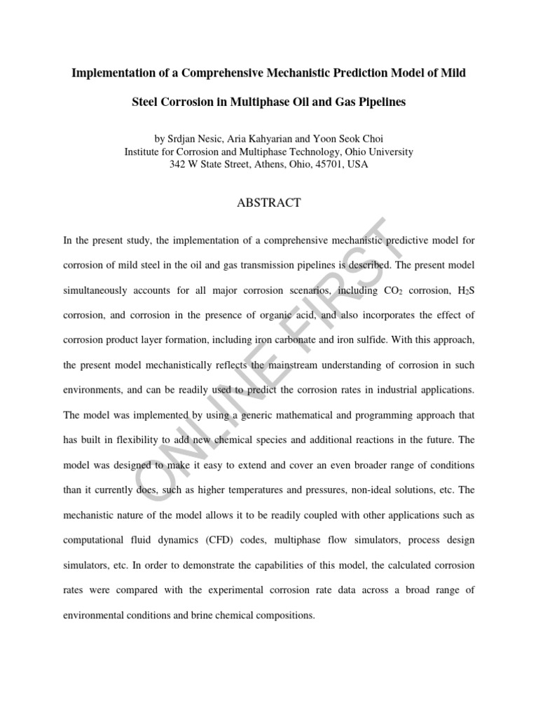 Nesic 2018 | PDF | Chemical Equilibrium | Corrosion