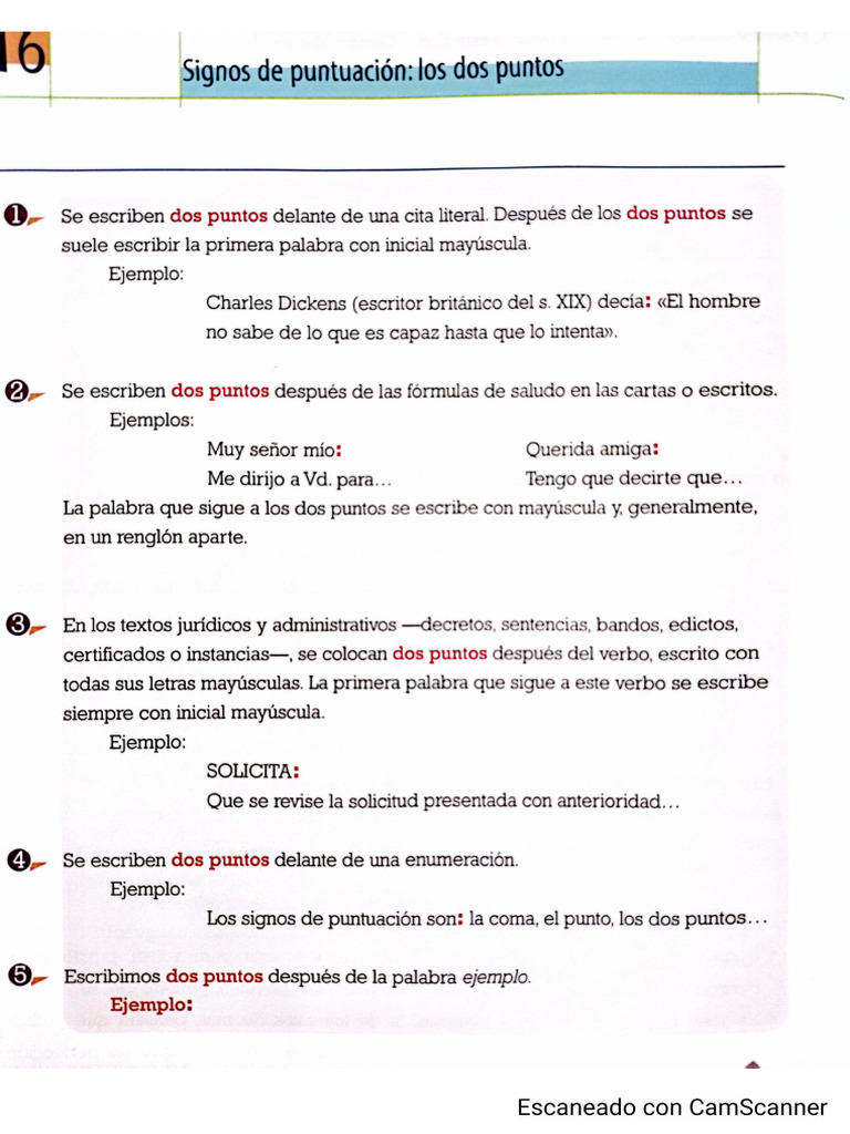 DOS PUNTOS + PUNTOS SUSPENSIVOS Teoría+ej. | PDF
