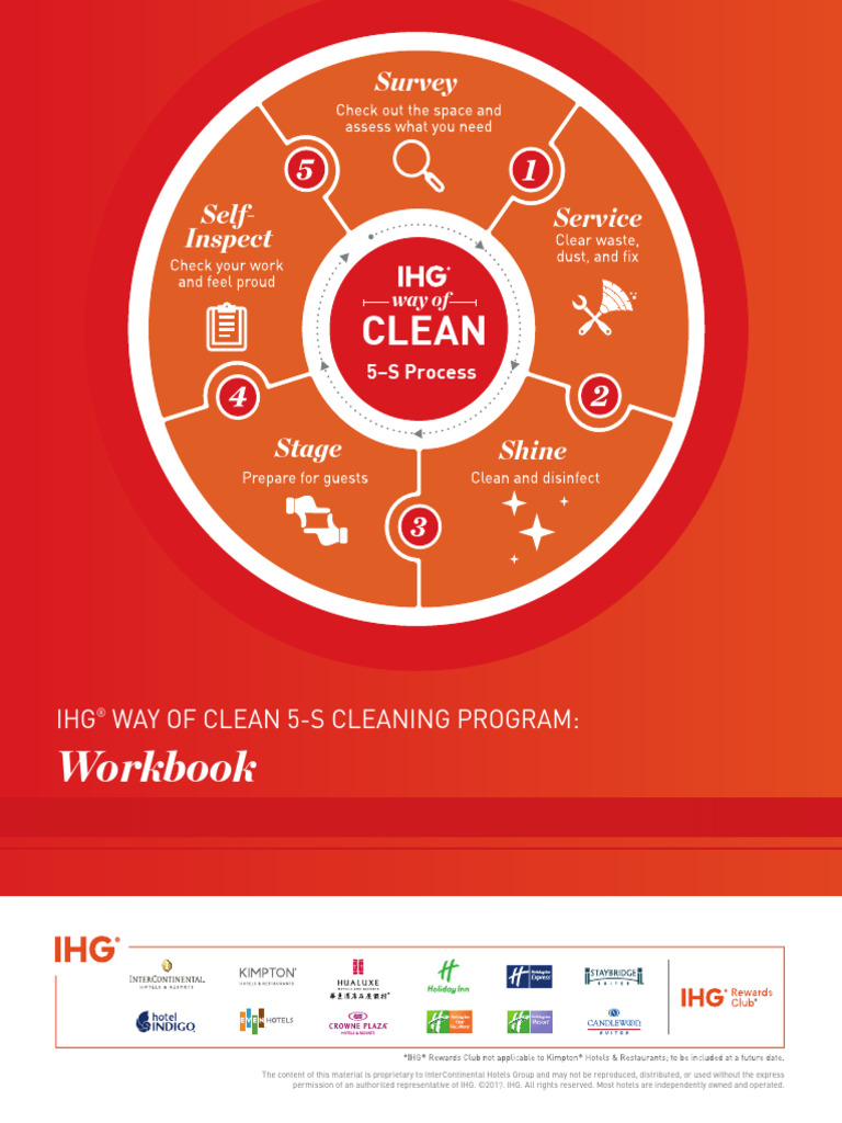 IHG 5S Way of Clean Workbook PDF | PDF | Bathroom