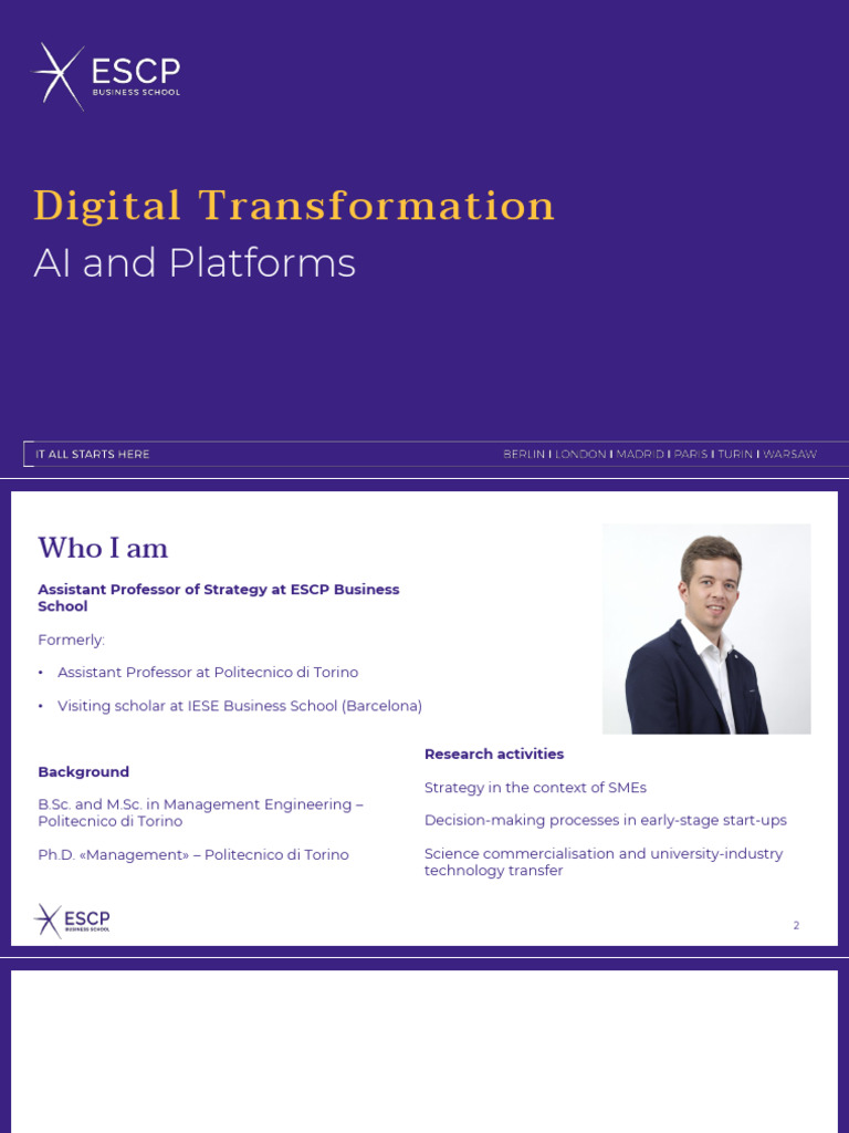 ESCP - Digital Trasformation - 2024 | PDF | Web 2.0 | Client–Server Model