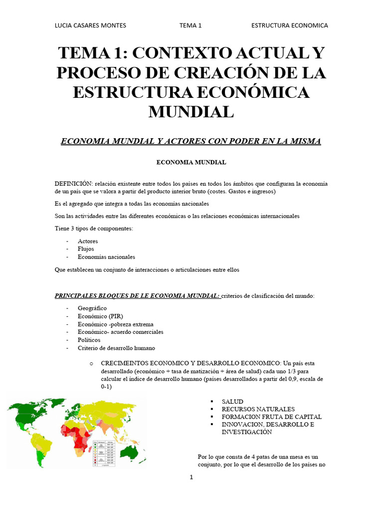 Economía Mundial y Actores Clave | PDF | Fondo Monetario Internacional | Banco Mundial