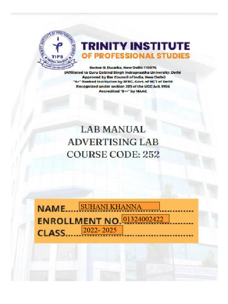 Ad Lab Manual Even Semester, MAY-2024 | PDF | Advertising | Brand