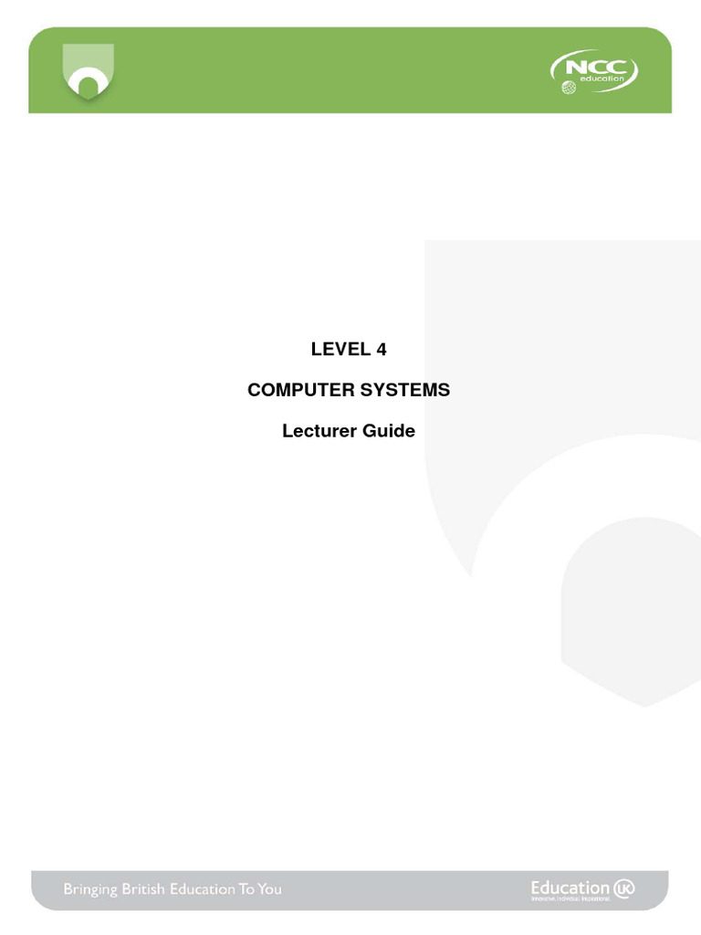CS Lecturer Guide V1.0 | PDF | Computer Data Storage | Operating System