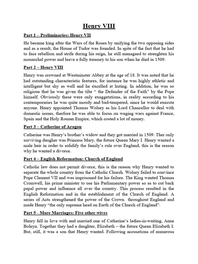 Henry VIII | PDF | House Of Dinefwr | Kingdom Of England