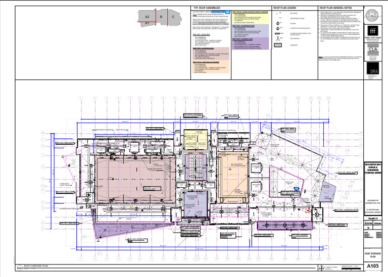 Roof Plan Legend Roof Plan General Notes Typ. Roof Assemblies | PDF ...