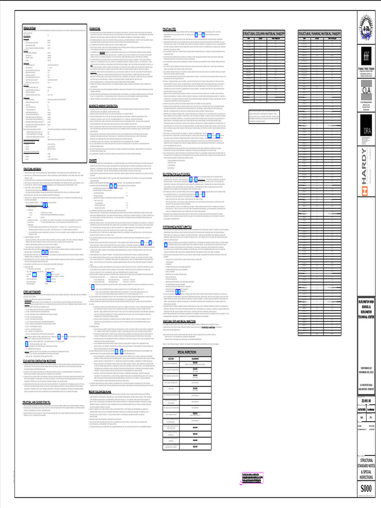 Structural Standard Notes & Special Inspections: Structural Column ...