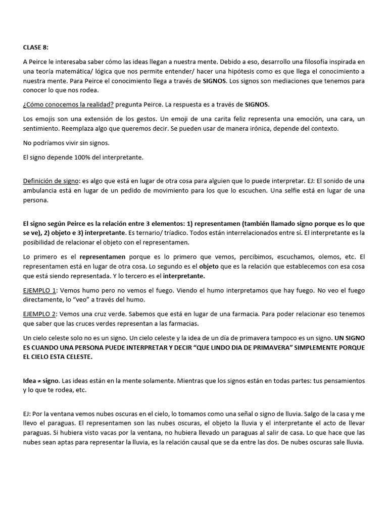 Signos y conocimiento en Peirce | PDF | Semiótica