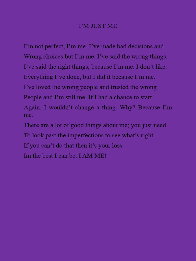 Embracing My Imperfect Self | PDF | Self-Improvement | Lifestyle