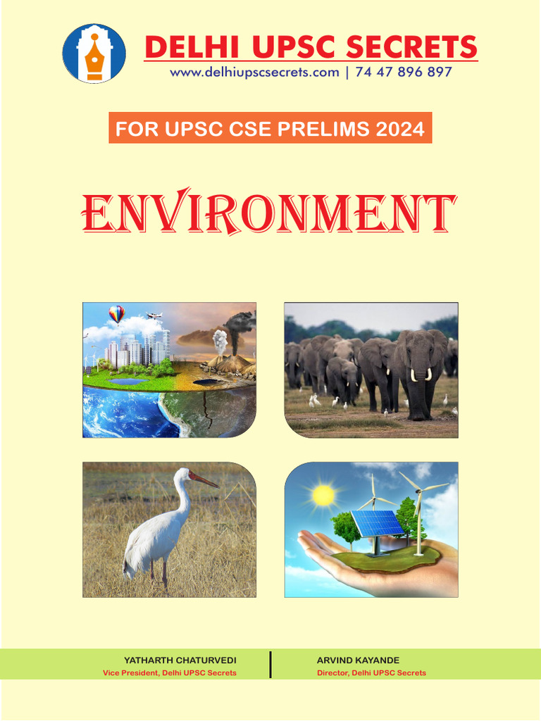UPSC CSE 2024 Environment Guide | PDF | Food Web | Ecosystem