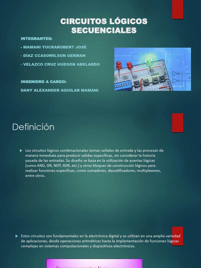 grupo 8 presentacion Circuitos lógicos combinacionales y secuenciales ...