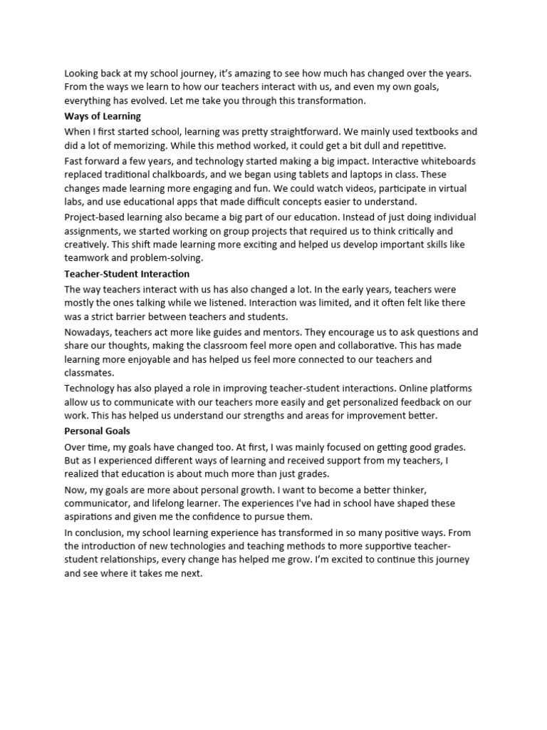 English Fiction Writing Part | PDF | Teachers | Learning