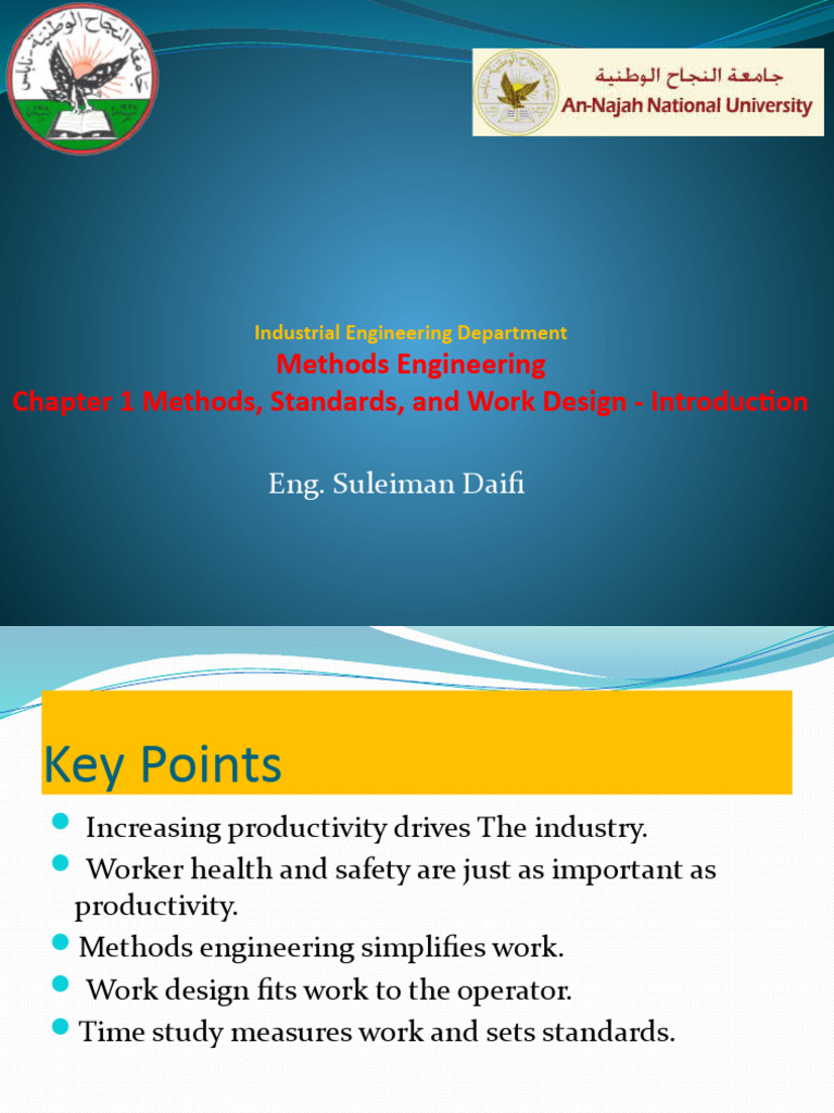 Methods Engineering Chapter 1 final | PDF | Human Factors And ...