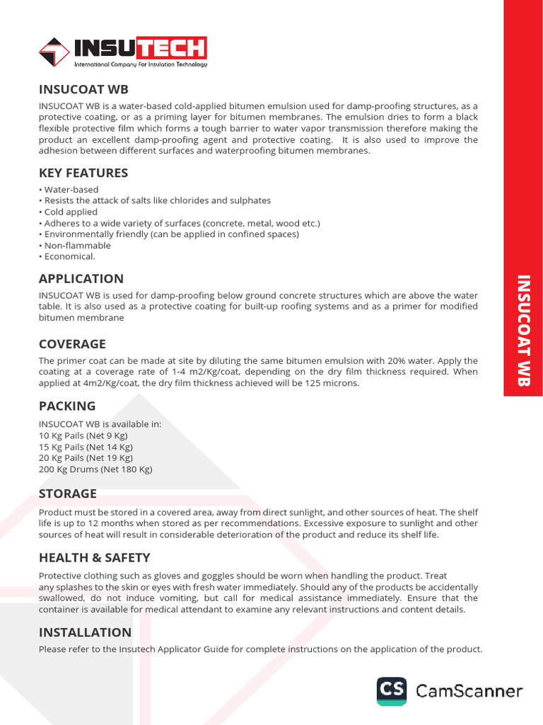 17-Insucoat WB | PDF | Coating | Water