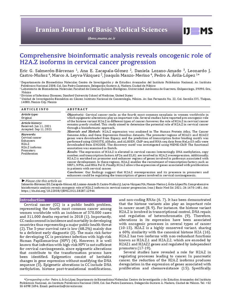 2021 - Comprehensive Bioinformatic Analysis Reveals Oncogenic Role of ... 2021 - Comprehensive Bioinformatic Analysis Reveals Oncogenic Role of ...