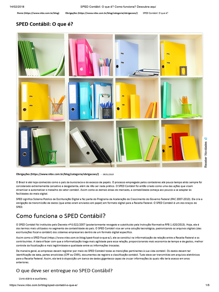 SPED Contábil - O Que É - Como Funciona - Descubra Aqui | PDF ...