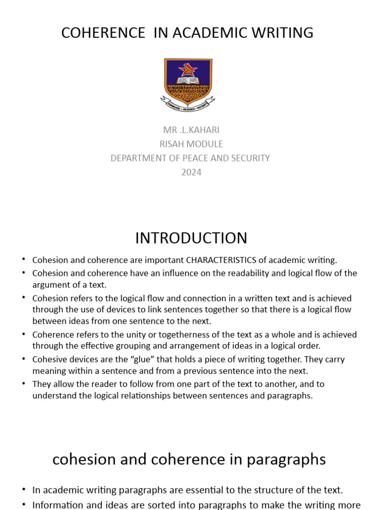 Coherence in Academic Writing | PDF | Essays | Word