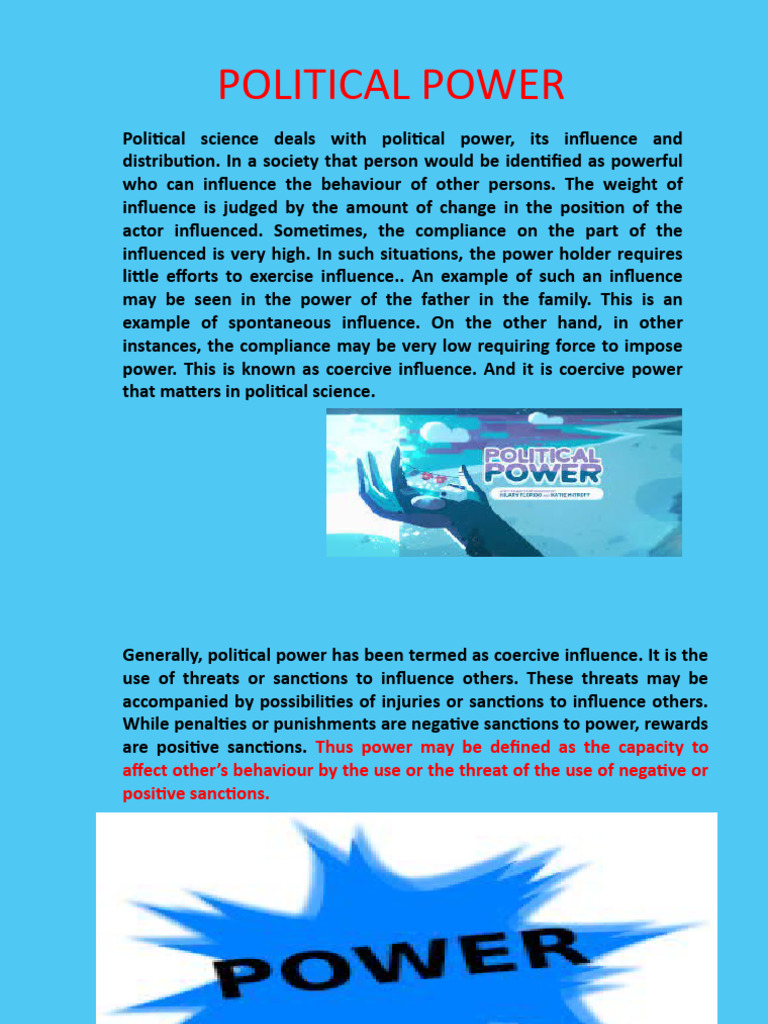 Political Power | PDF | Power (Social And Political) | Political Science