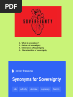 Characteristics of Sovereignty | PDF | Sovereignty | Sovereign State