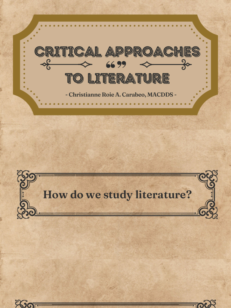 Critical Approaches to Literature | PDF | Biography | Experience