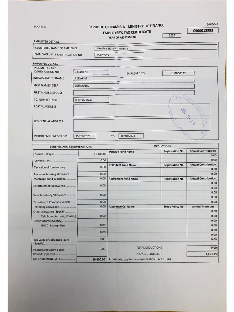 Payee 5 | PDF