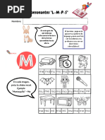Cuadernillo Lectoescritura M, P, L, S | PDF | Escritura | Lingüística