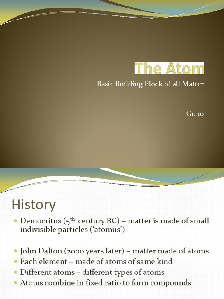 The Atom | PDF | Atoms | Atomic Nucleus