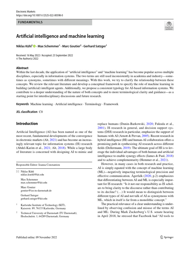 Artificial Intelligence and Machine Learning | Download Free PDF ...