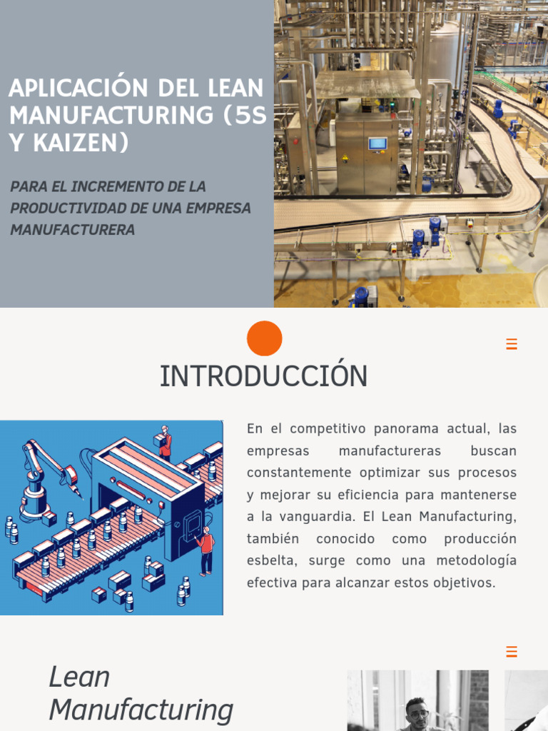 Aplicación Del Lean Manufacturing (5S y Kaizen) | PDF | Lean Manufacturing | Sector secundario ...