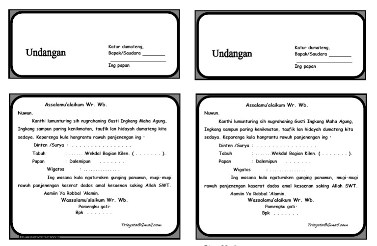 Model Undangan 5 | PDF