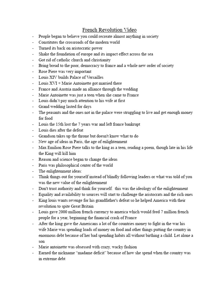 S.S Notes French Revolution | Download Free PDF | Maximilien ...