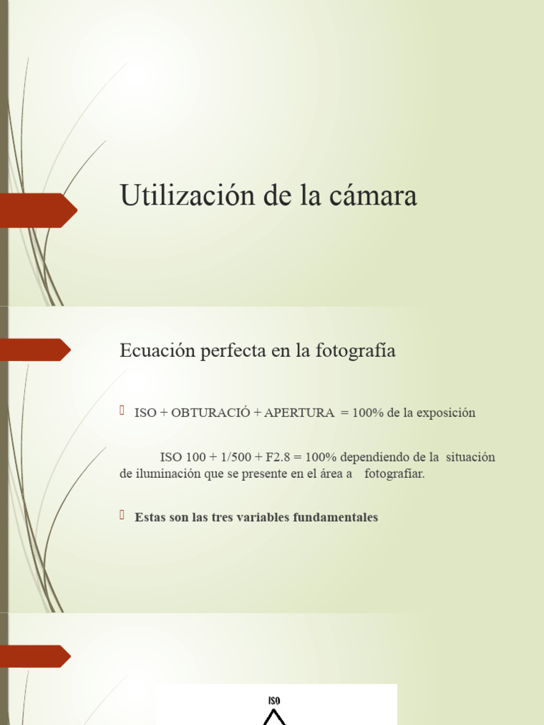 Utilización de La Cámara | PDF | Velocidad de la película | Exposición ...