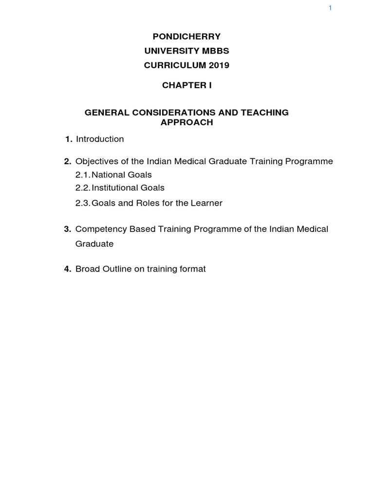 Syllabus Affiliated Medical MBBSCurriculum2019 | PDF | Health Care ...