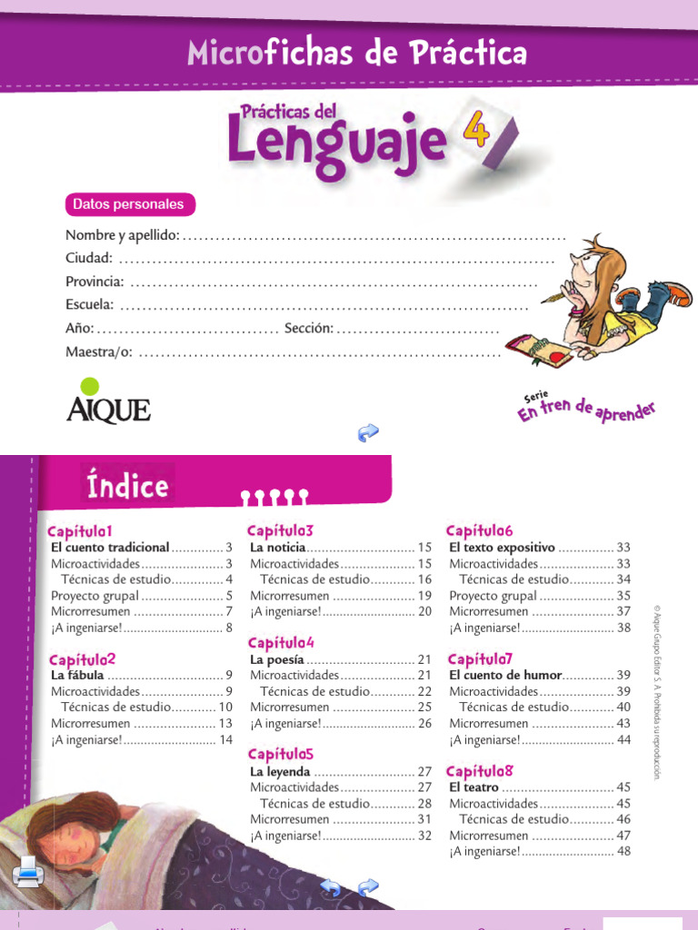 Microfichas Practicas Del Lenguaje 4 | PDF | Comunicación | Poesía