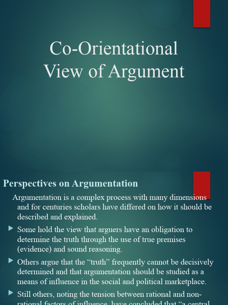 Chapter 3 - Co-Oriental Model of Argument | PDF | Argument | Logic