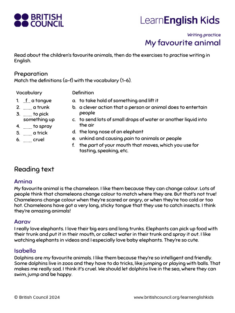 My favourite animal | Download Free PDF | Elephant