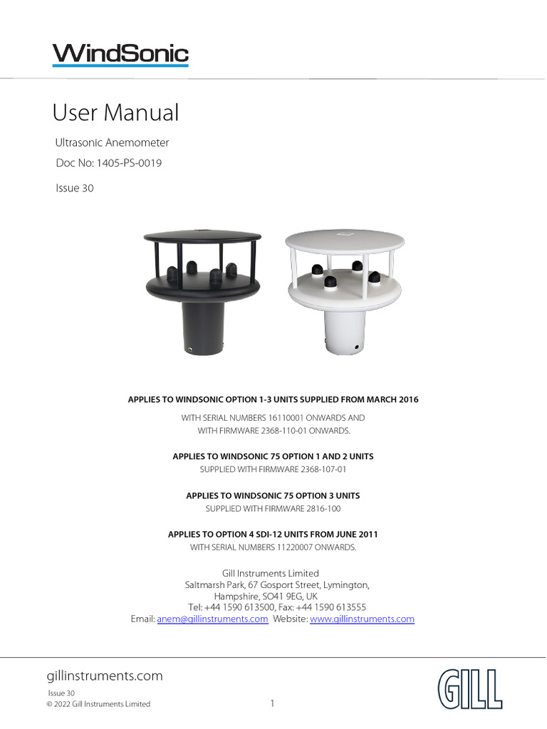 Windsonic User Manual | PDF | Electrical Connector | String (Computer ...